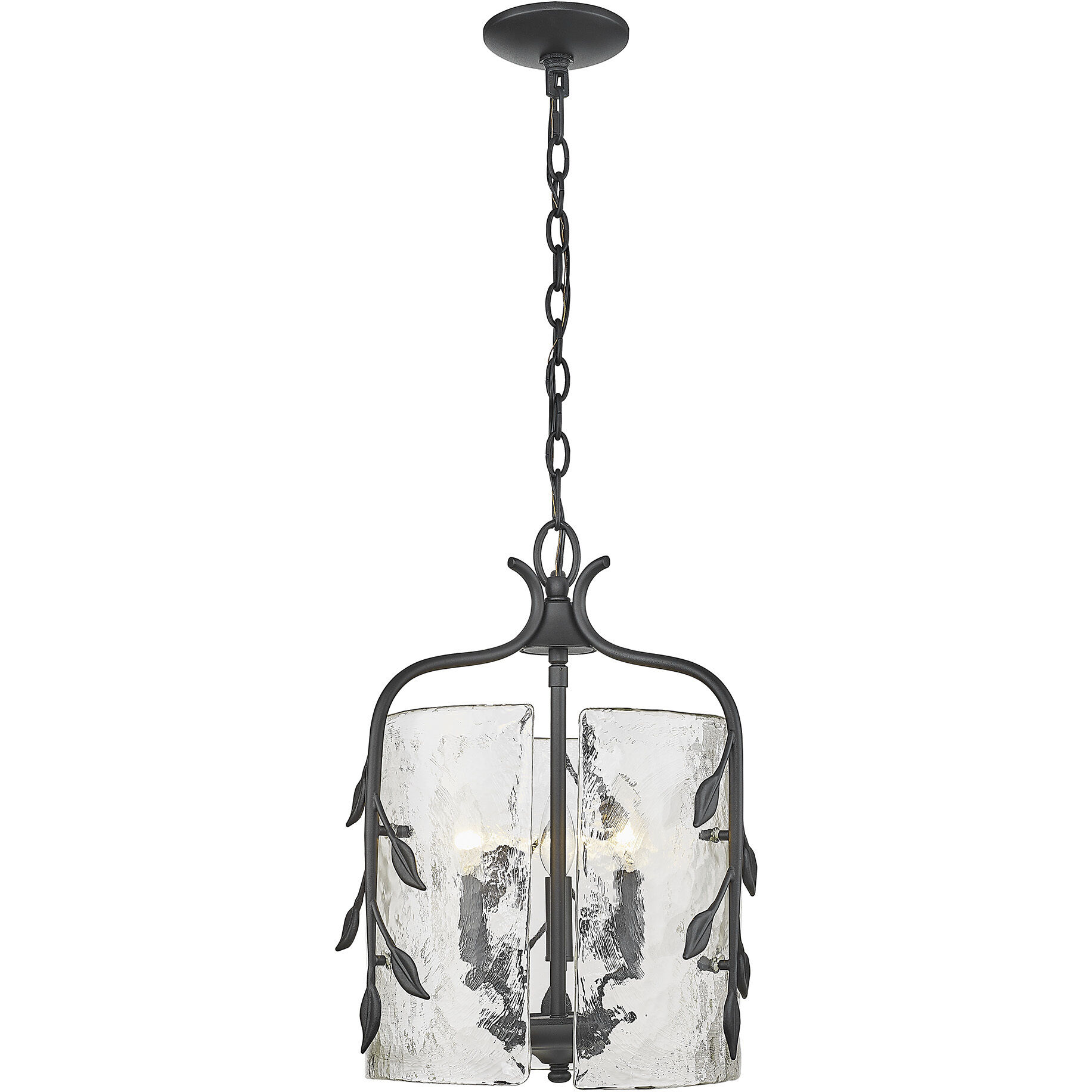 Calla 3 Light 13 inch Natural Black Pendant Ceiling Light