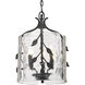Calla 3 Light 13 inch Natural Black Pendant Ceiling Light
