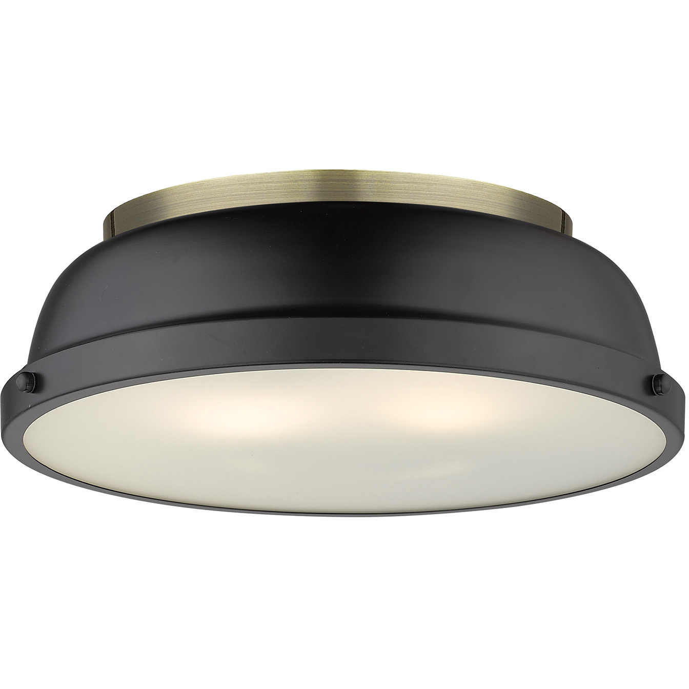 Golden Lighting 3602-14 AB-BLK Yep Duncan 2 Light 14 inch Aged Brass ...