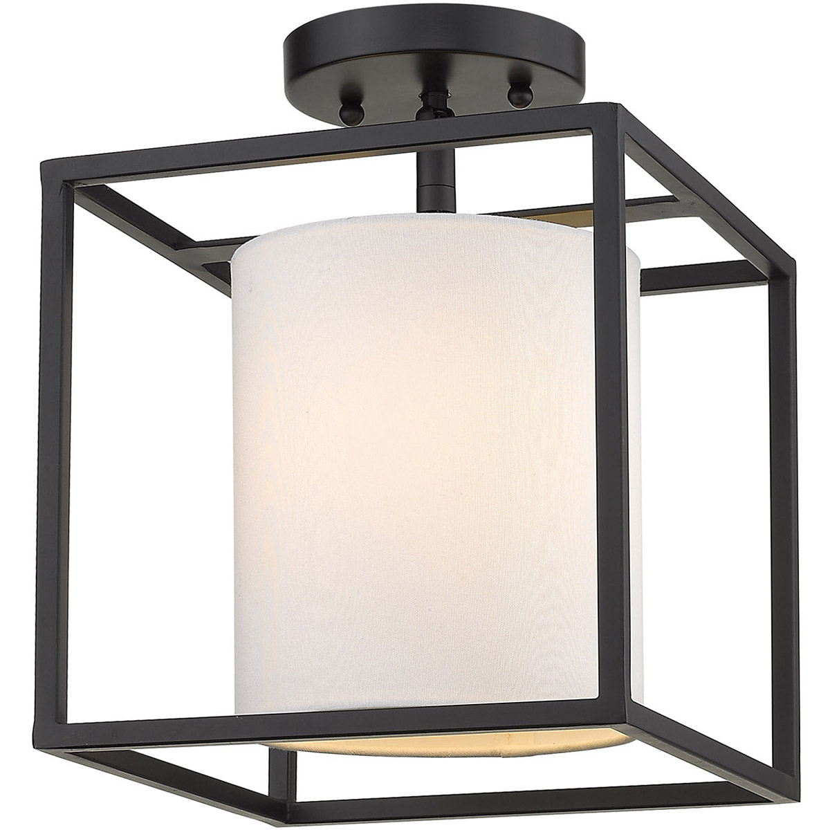 Golden Lighting 2243-1SF BLK-MWS Manhattan 1 Light 15 inch Matte Black ...