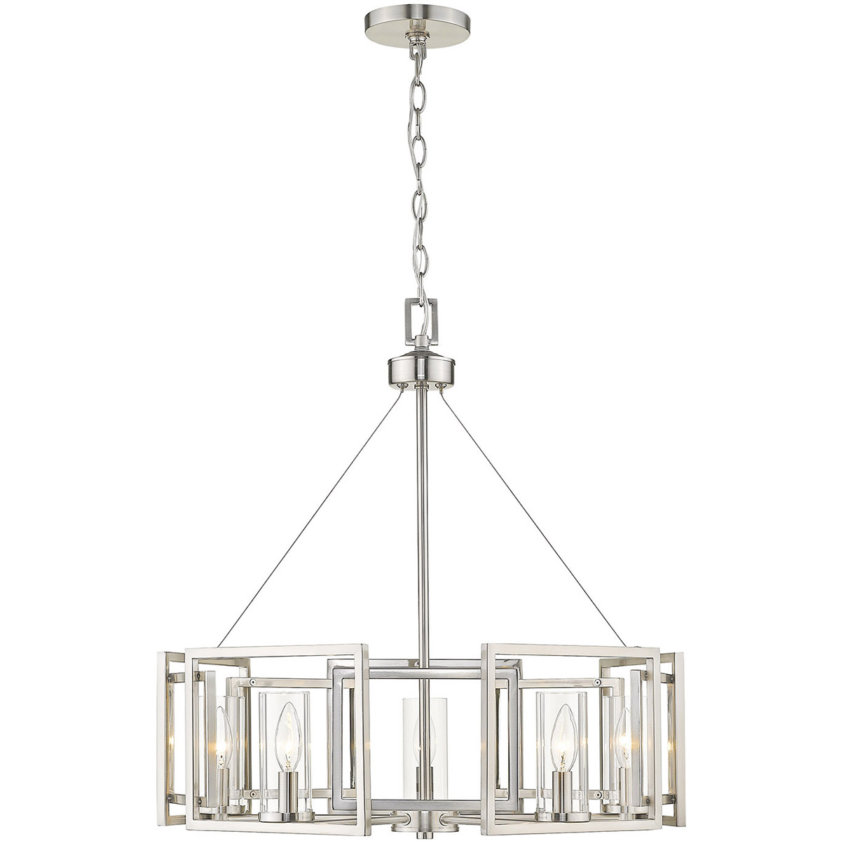 Golden Lighting 6068-5 PW Marco 5 Light 25 inch Pewter Chandelier ...